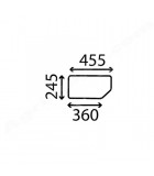 Cristal Trasero Inferior Plano - Tintado Para Tractor Case, New Holland